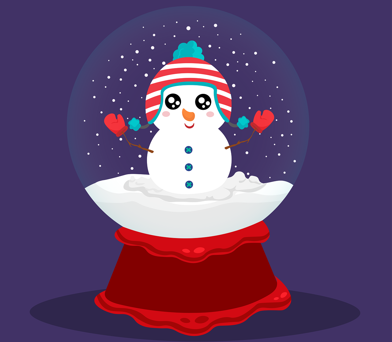 Download Snow Globe, Snow, Snowman. Royalty-Free Stock Illustration ...