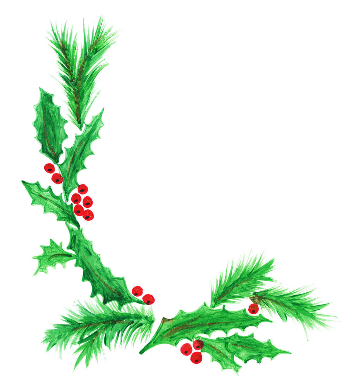 Christmas Holly Corner
