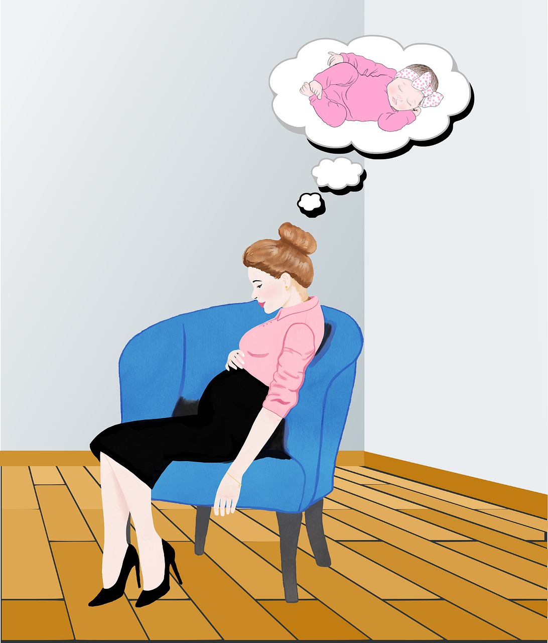 Download Pregnancy, Woman, Pregnant. Royalty-Free Stock Illustration ...