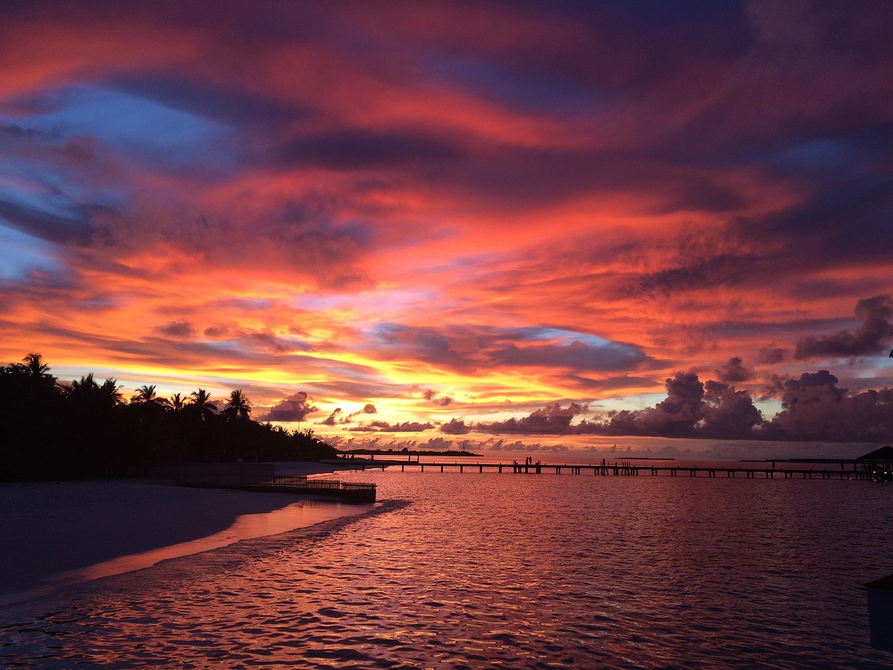 Gorgeous Sunset In The Maldives - Free photo on Pixabay