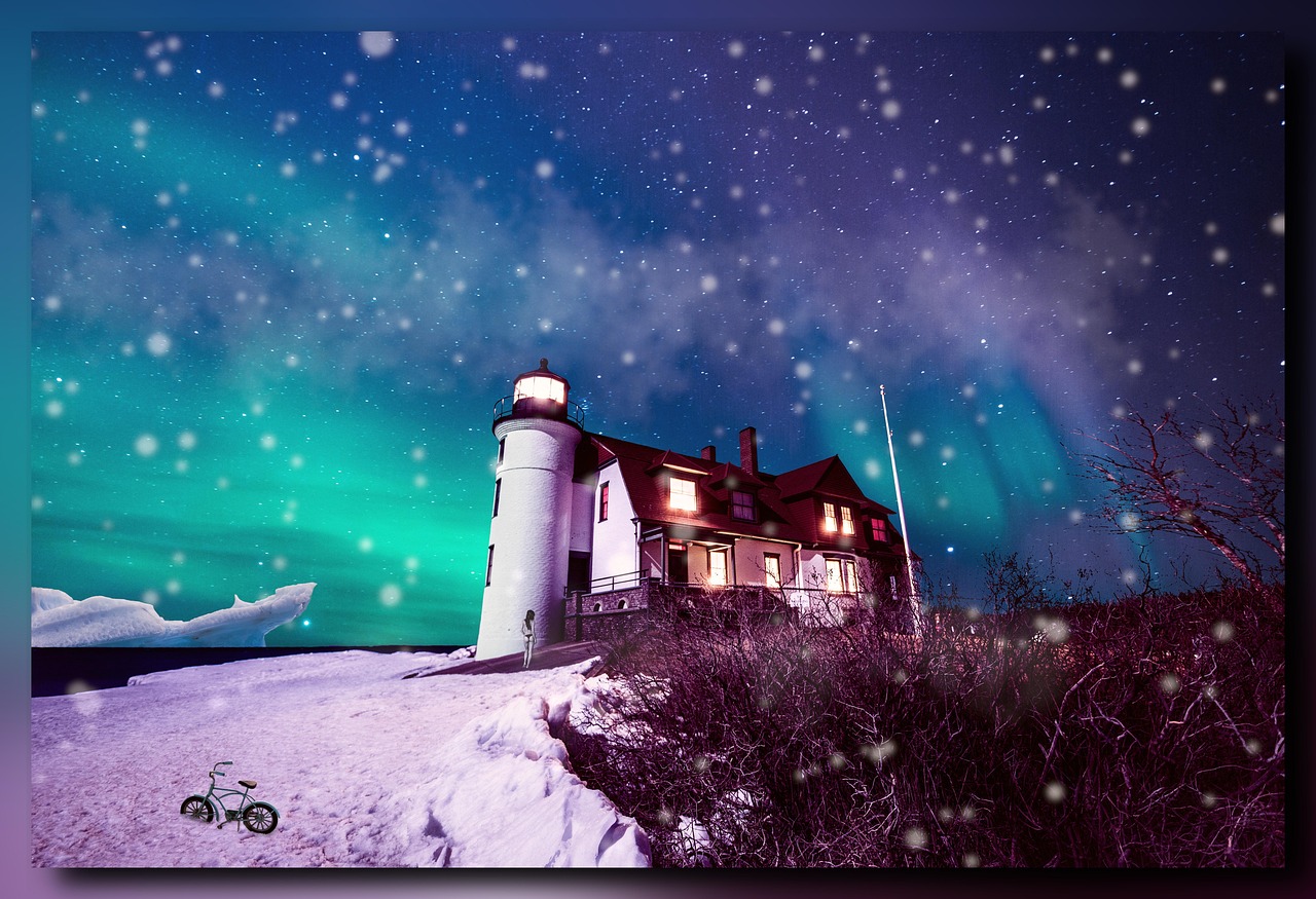 Lighthouse Sky Snow - Free photo on Pixabay