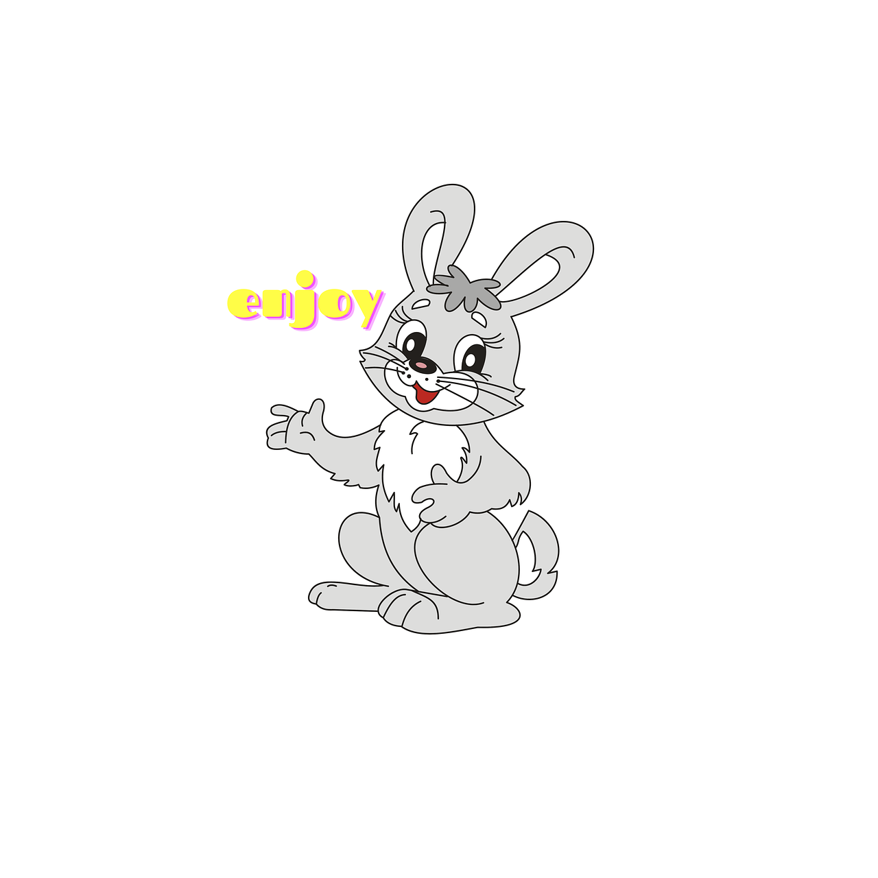 Download Rabbit, Enjoy, Sweet. Royalty-Free Stock Illustration Image ...