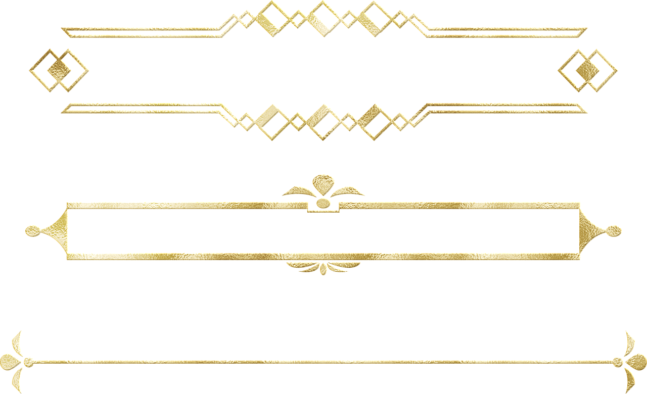 Gold Foil Dividers Divider Frame - Free image on Pixabay