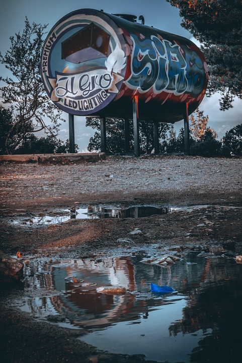 Water Tank Graffiti Puddle - Free photo on Pixabay