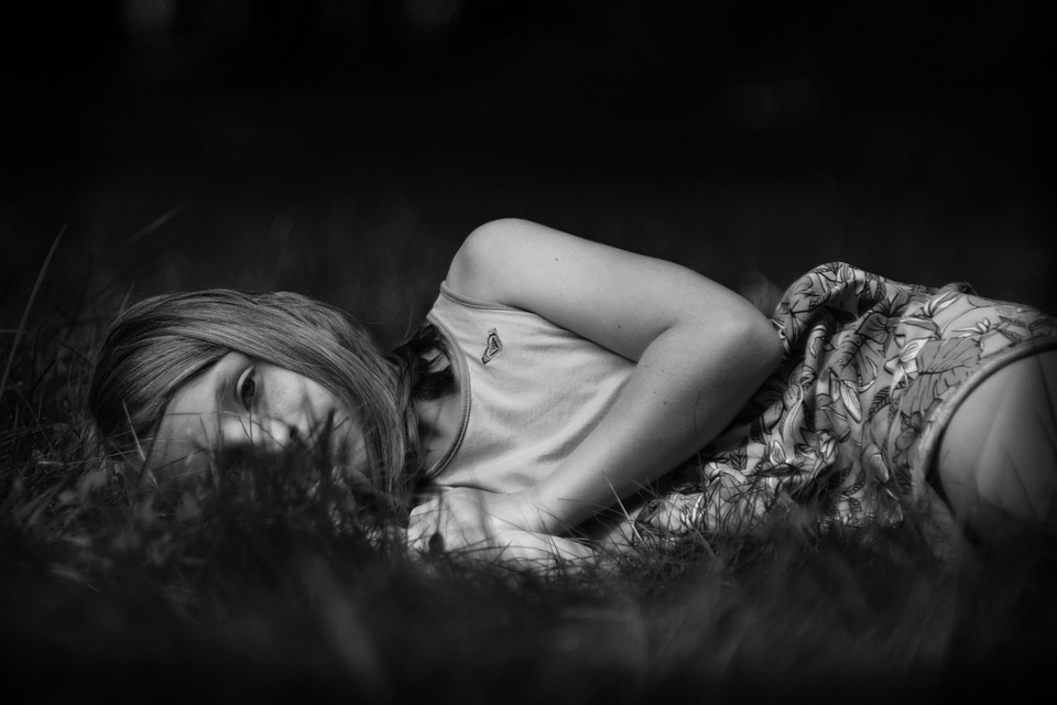Girl Sad Monochrome - Free photo on Pixabay