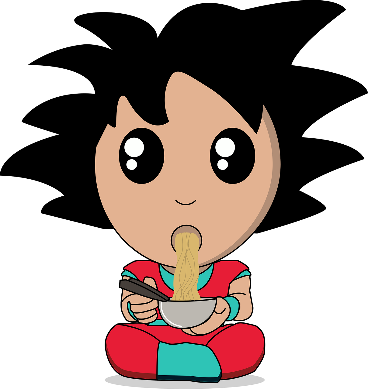 Boy Eating Cartoon