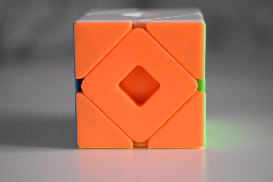 Cube Geometric Shape Orange Color - Free photo on Pixabay