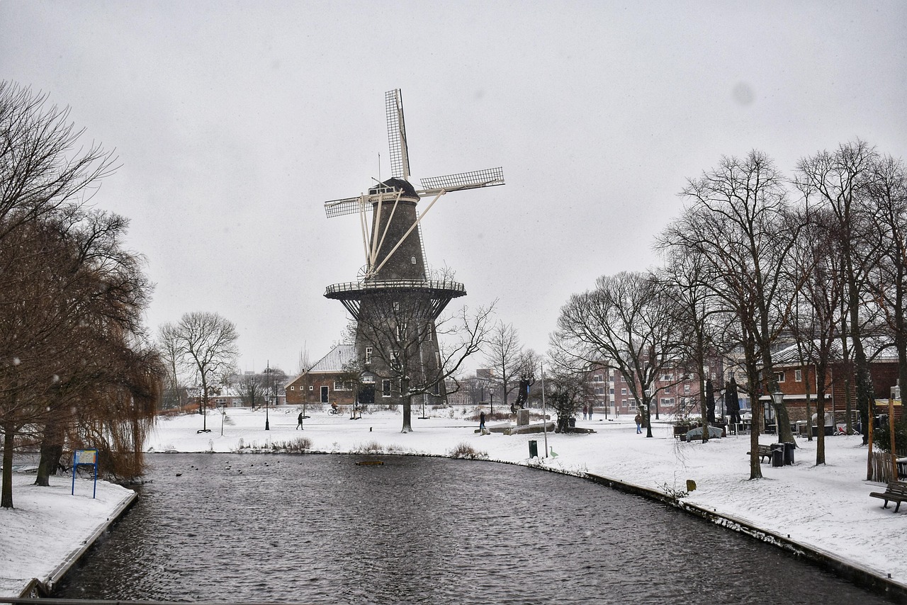 Windmill Snow River - Free photo on Pixabay - Pixabay