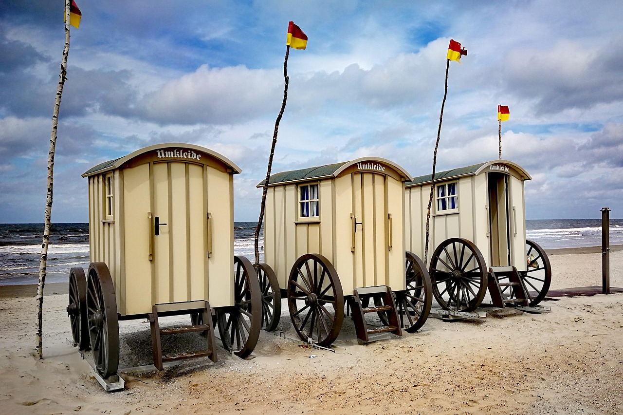 Beach On Norderney Badekarren - Free photo on Pixabay - Pixabay
