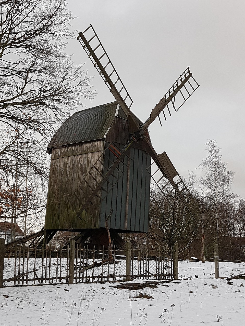 Windmill Winter Snow - Free photo on Pixabay - Pixabay