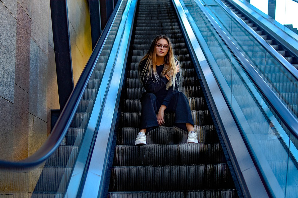 Woman Portrait Escalator - Free photo on Pixabay