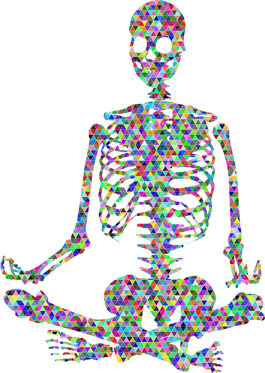 Skeleton Meditation Low Poly - Free vector graphic on Pixabay