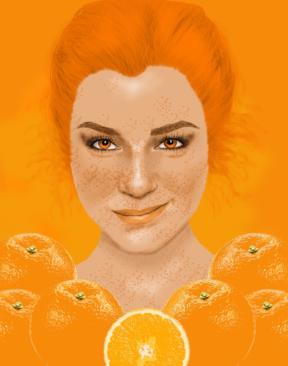 Download Woman, Beauty, Oranges. Royalty-Free Stock Illustration Image ...