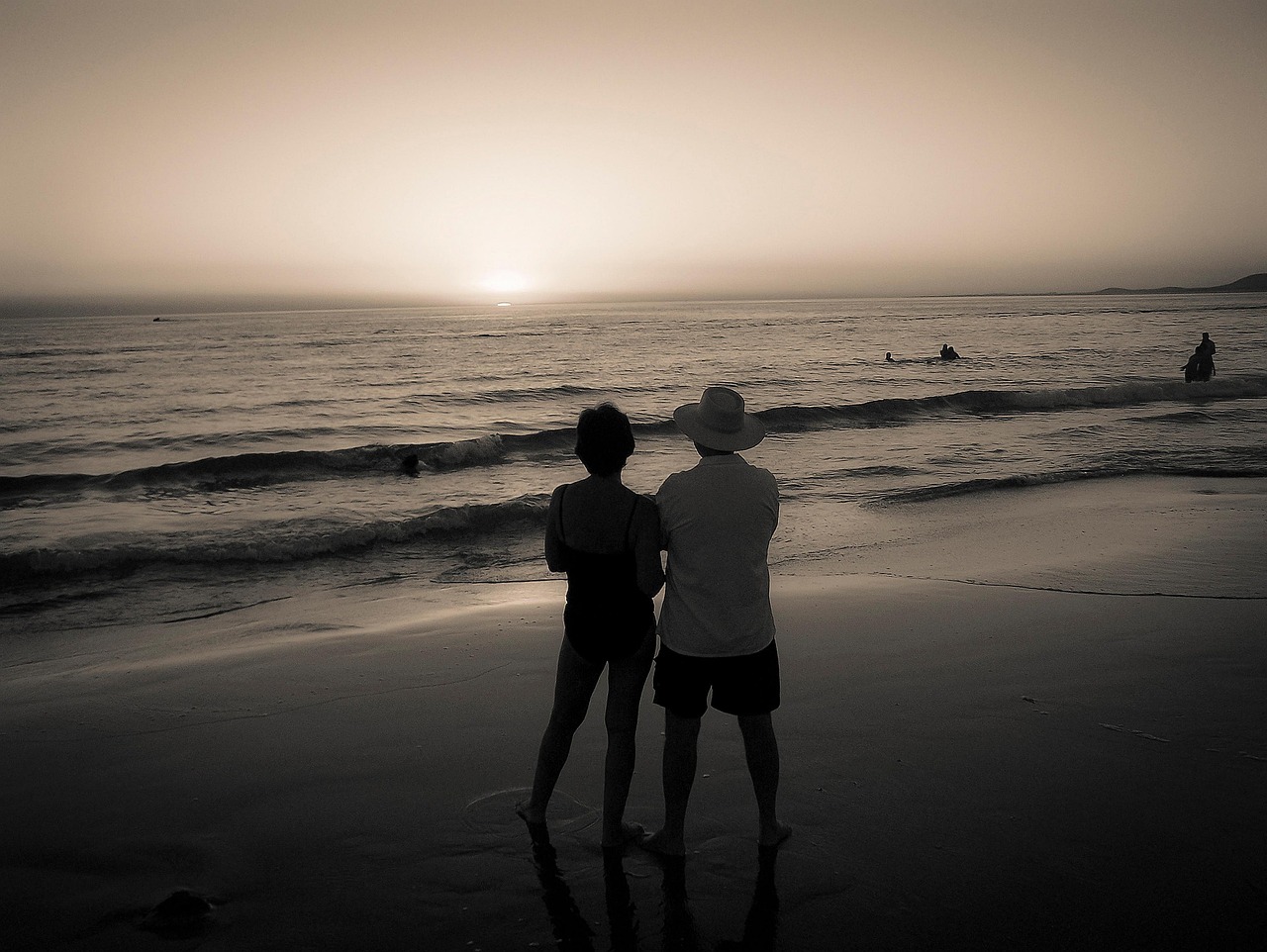 Sunset Sepia People - Free photo on Pixabay - Pixabay