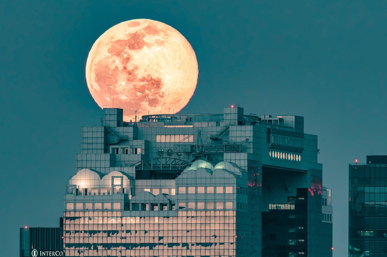Panorama Lua Cheia Telhado De - Foto gratuita no Pixabay - Pixabay
