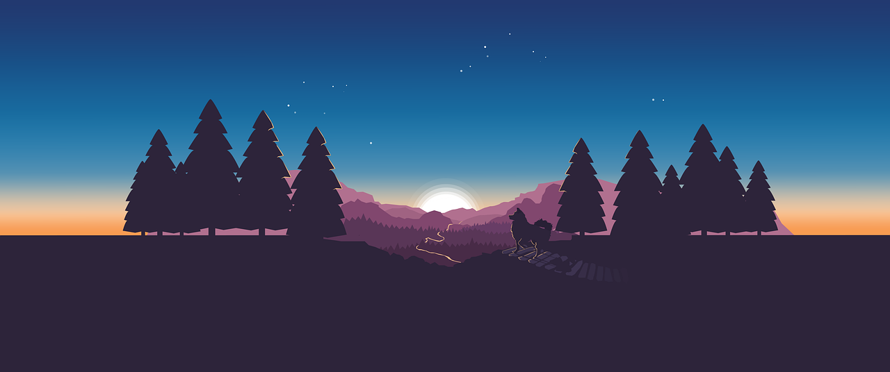 Download Wolf, Trees, Forest. Royalty-Free Stock Illustration Image ...