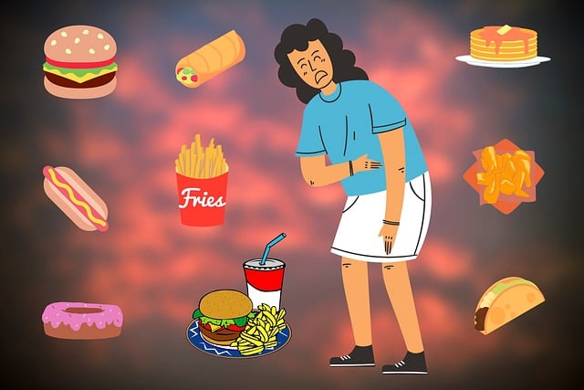 Download Woman, Stomach Ache, Food. Royalty-Free Stock Illustration ...