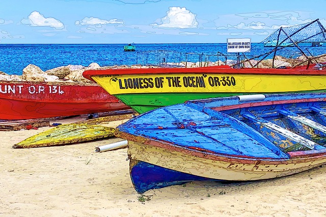 Colorful Boats Ocho Rio Sand - Free photo on Pixabay - Pixabay