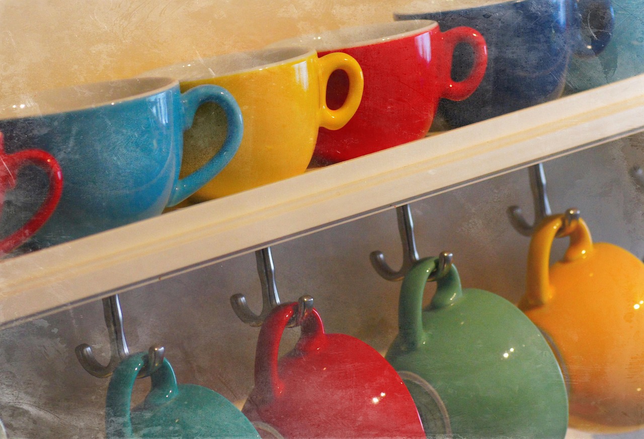 Coffee Cups Colourful Cafe - Free photo on Pixabay - Pixabay