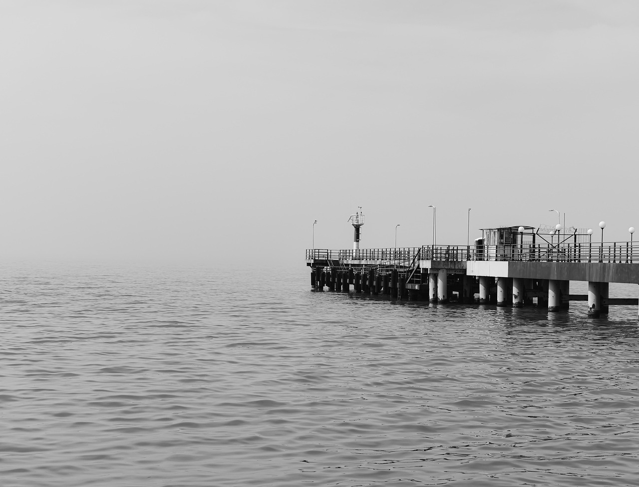 Muelle Mar Monocromo - Foto gratis en Pixabay - Pixabay