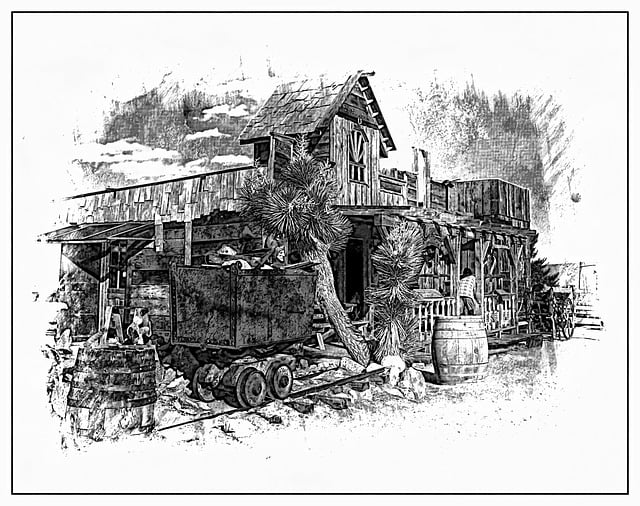 Download Ghost Town, Sketch, California. Royalty-Free Stock ...