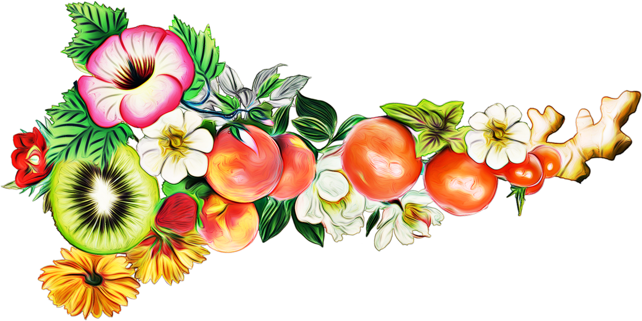 Download Flowers, Fruits, Decorative. Royalty-Free Stock Illustration ...