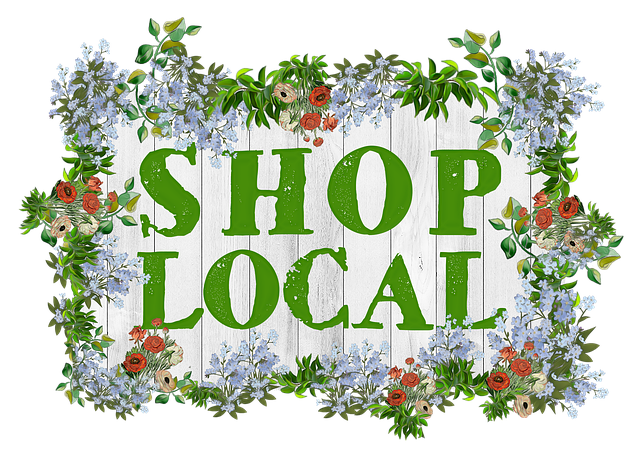 Download Shop Local, Sign, Flowers. Royalty-Free Stock Illustration ...