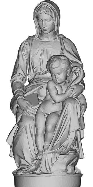 Download Virgin Mary, Baby Jesus, Statue. Royalty-Free Vector Graphic ...