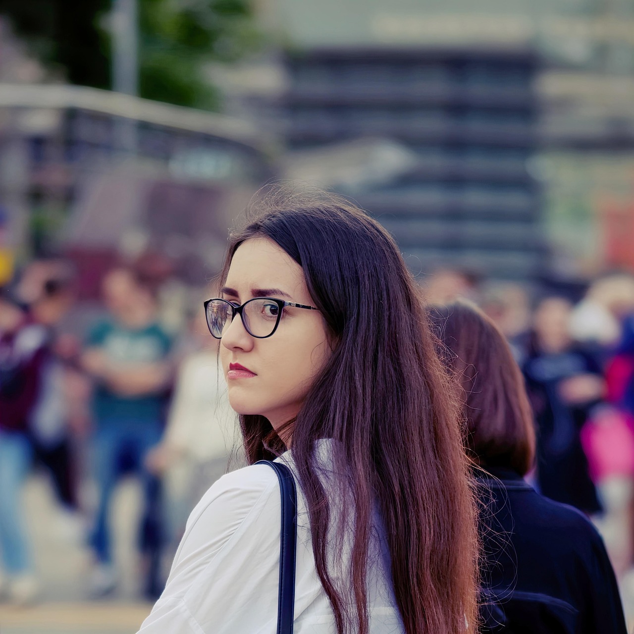 Girl Looking Back Eyeglasses Long - Free photo on Pixabay - Pixabay