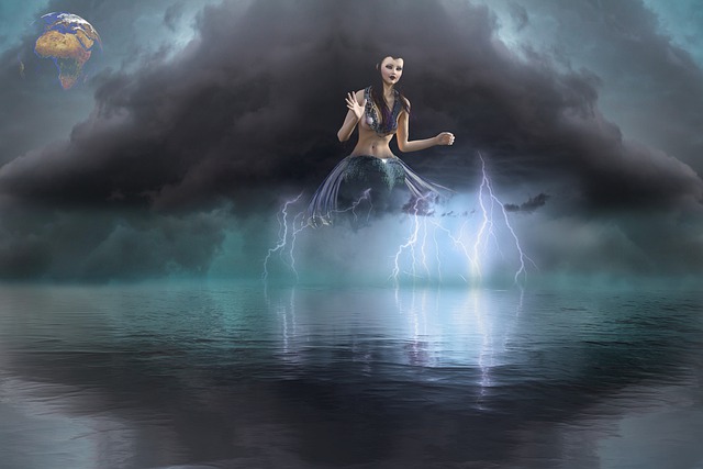 Download Sea, Composing, Lightning. Royalty-Free Stock Illustration ...