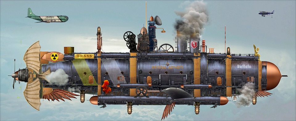 Download Airship, Steampunk, Atompunk. Royalty-Free Stock Illustration ...
