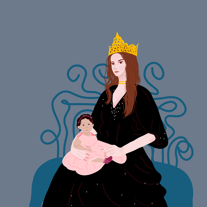 Download Queen, Baby, Portrait. Royalty-Free Stock Illustration Image ...