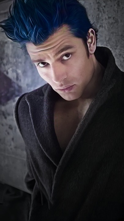 Man Model Blue Hair - Free photo on Pixabay