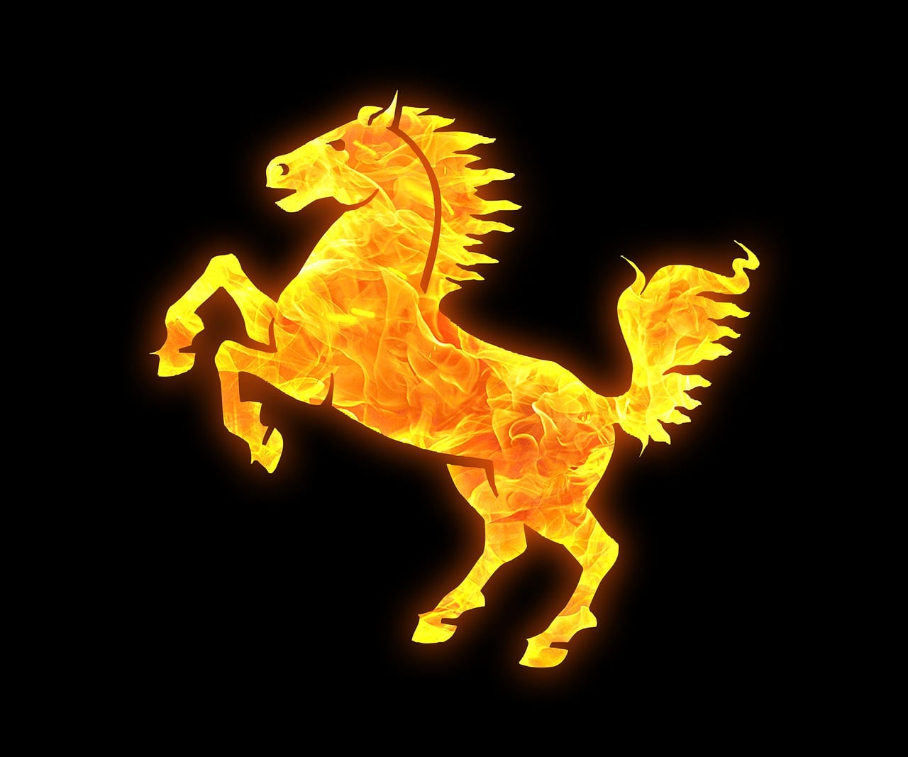 Caballos En Llamas Caballo De Fuego