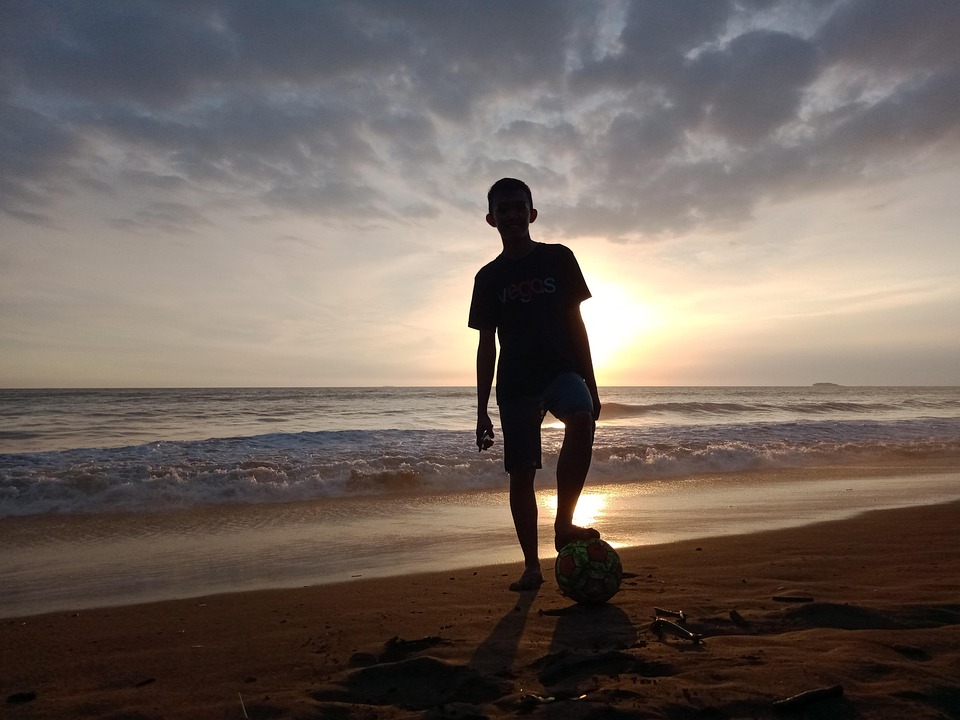 Football Strand Sonnenuntergang - Kostenloses Foto auf Pixabay - Pixabay