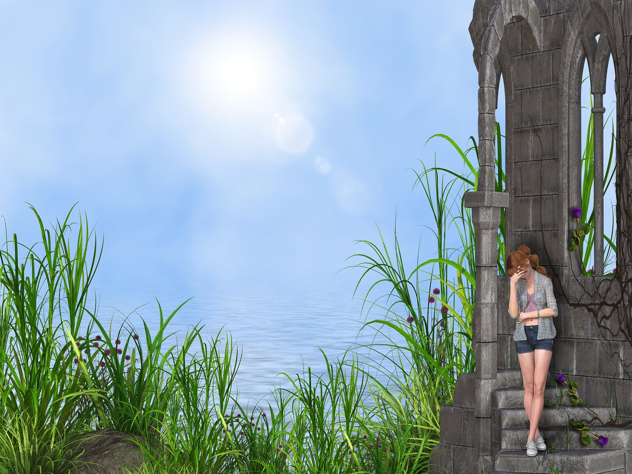 Download Background, Girl, Sadness. Royalty-Free Stock Illustration ...