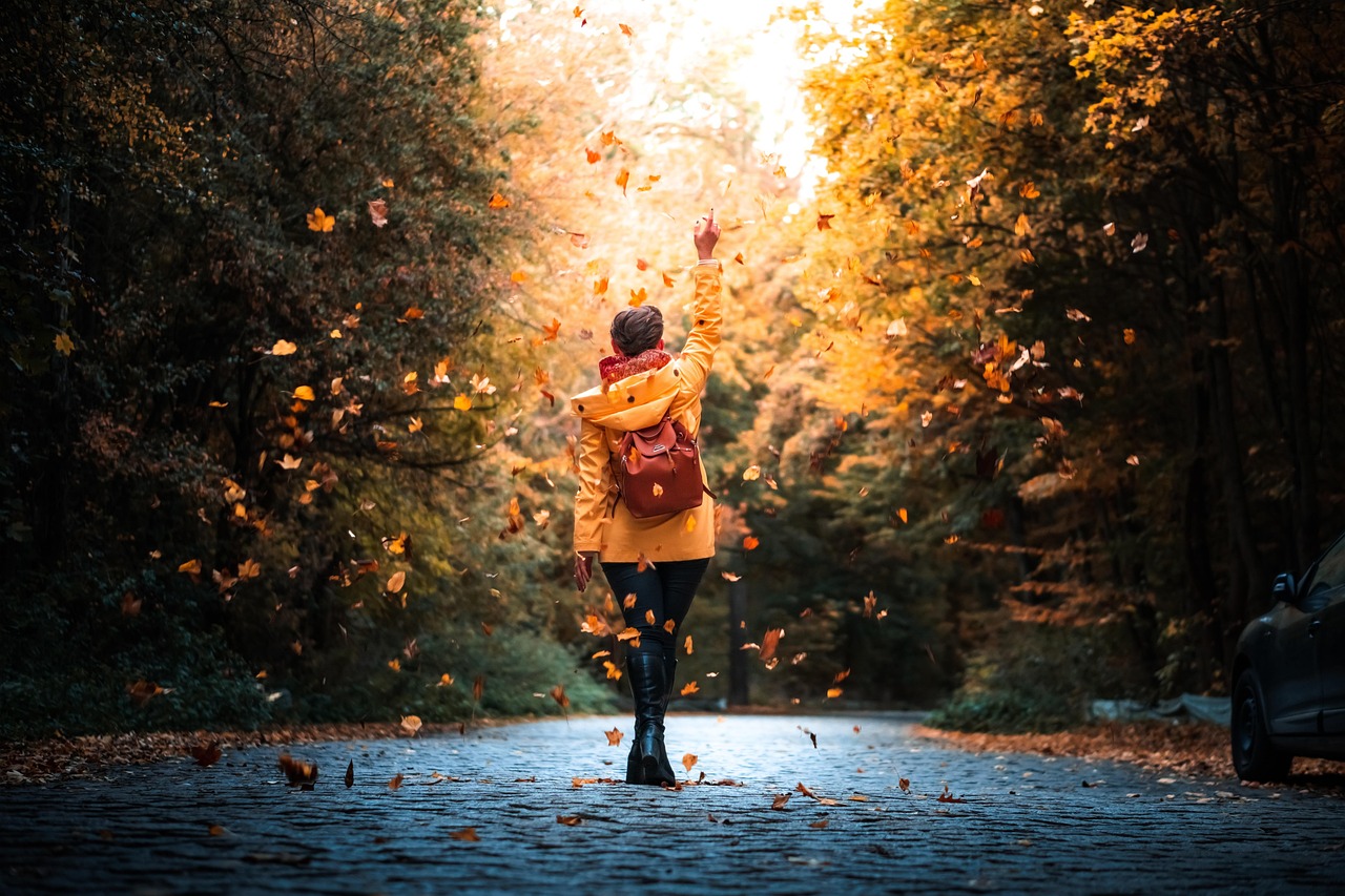 Woman Leaves Fall - Free photo on Pixabay