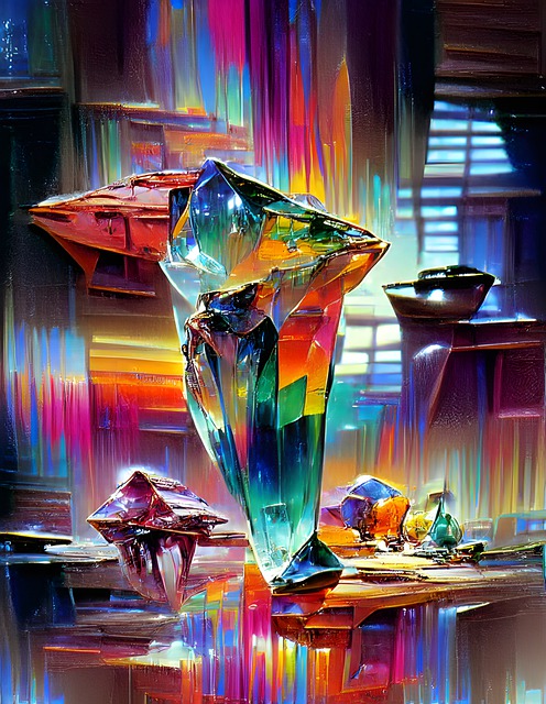 Colorful Crystals Painting - Free image on Pixabay