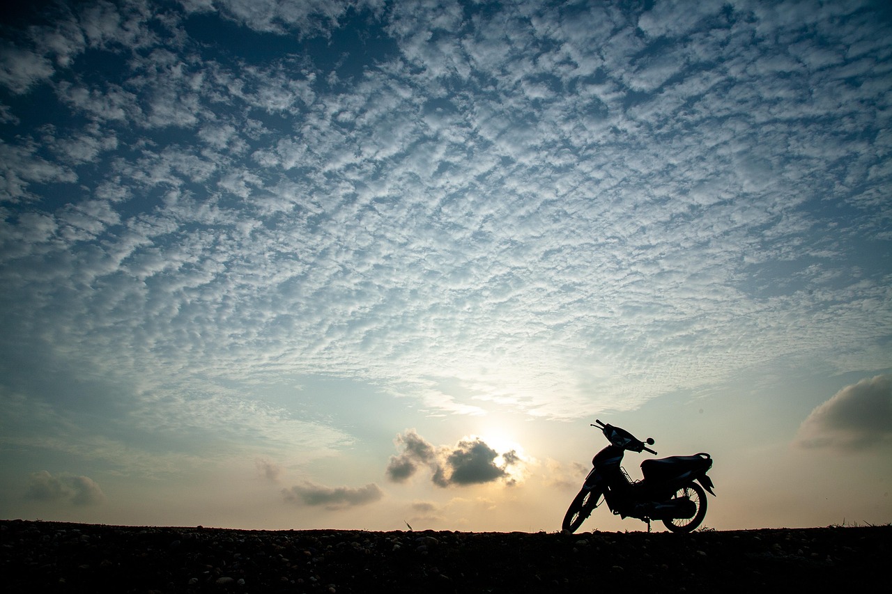 Sunset Field Motorcycle - Free photo on Pixabay