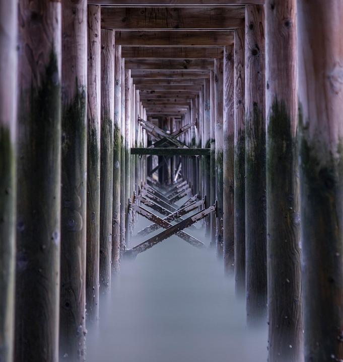 Under Bridge Pillars Ocean - Free photo on Pixabay