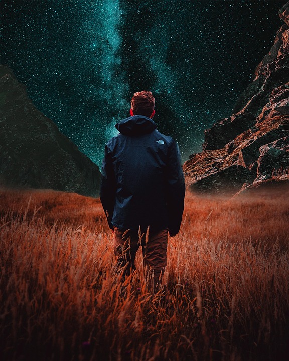 Man Hiking Starry Sky Milky - Free photo on Pixabay