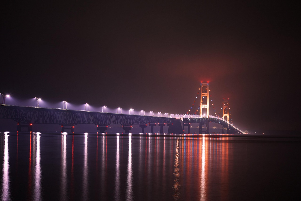 Mackinac Bridge Michigan Night - Free photo on Pixabay - Pixabay