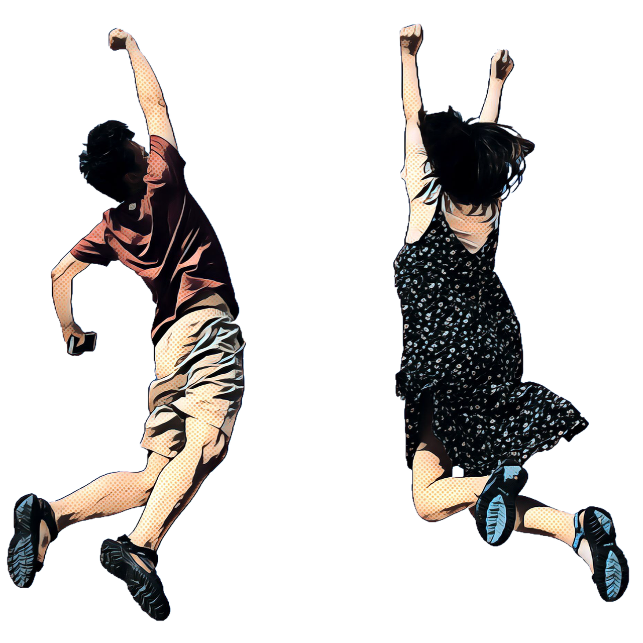 Download Jumping Happiness Friends Royalty-Free Stock Illustration ...