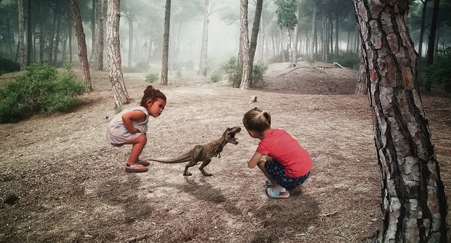 Download T-Rex, Children, Girls. Royalty-Free Stock Illustration Image ...