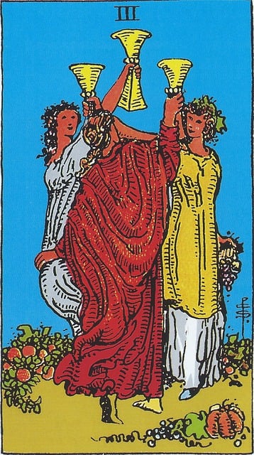 Download Three Of Cups, Tarot, Card. Royalty-Free Stock Illustration ...