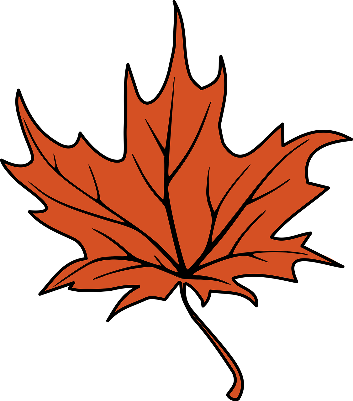 Icône De Feuille D'automne Élément Graphique Vectoriel Feuilles