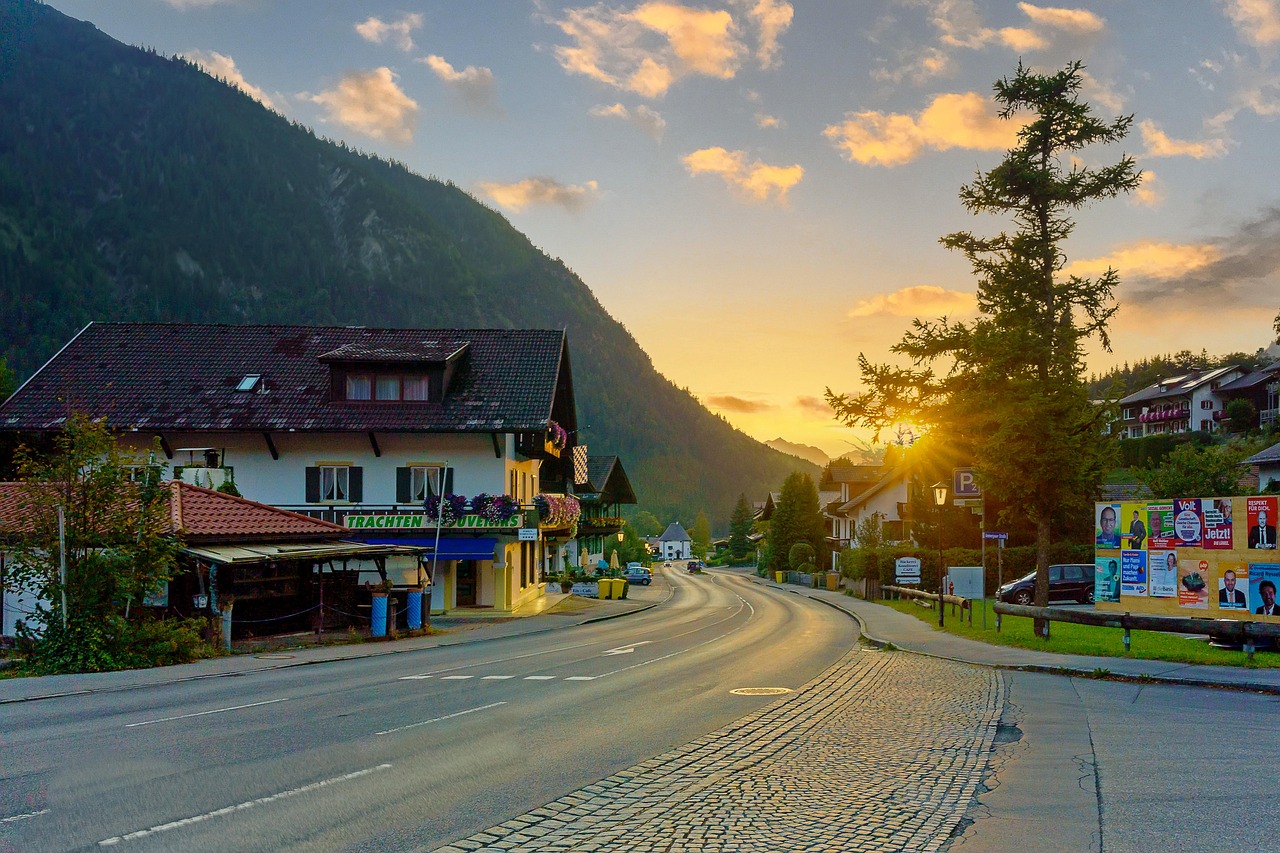 Village Road Sunset - Free photo on Pixabay