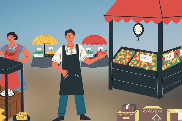 Download Market, Work, Stalls. Royalty-Free Stock Illustration Image ...