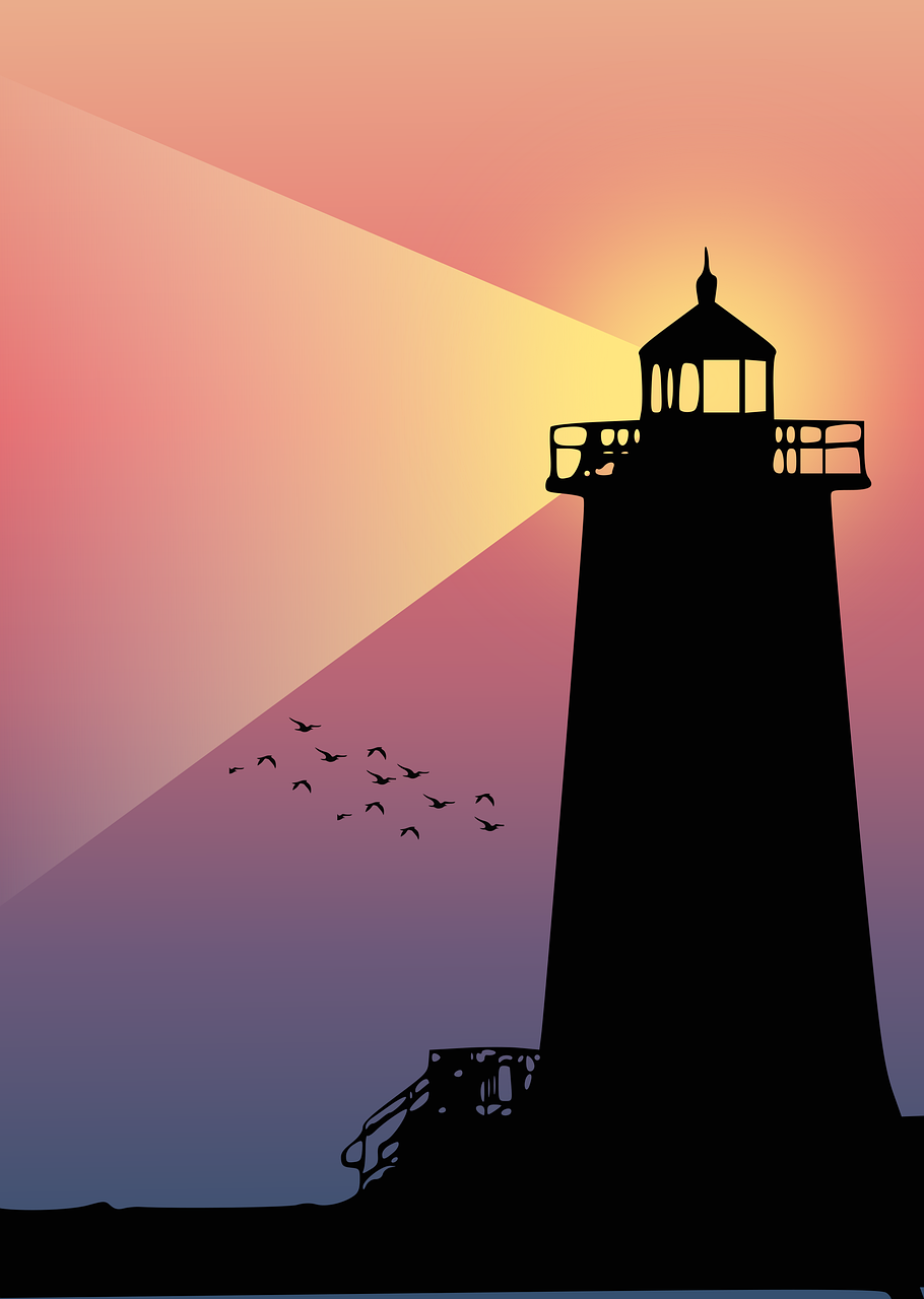 Download Sea, Lighthouse, Sunset. Royalty-Free Stock Illustration Image ...