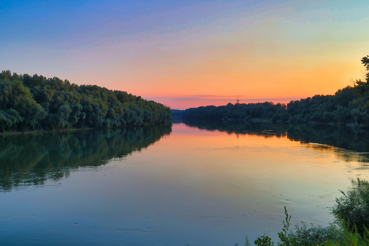 Fluss Sonnenuntergang Wald - Kostenloses Foto auf Pixabay - Pixabay